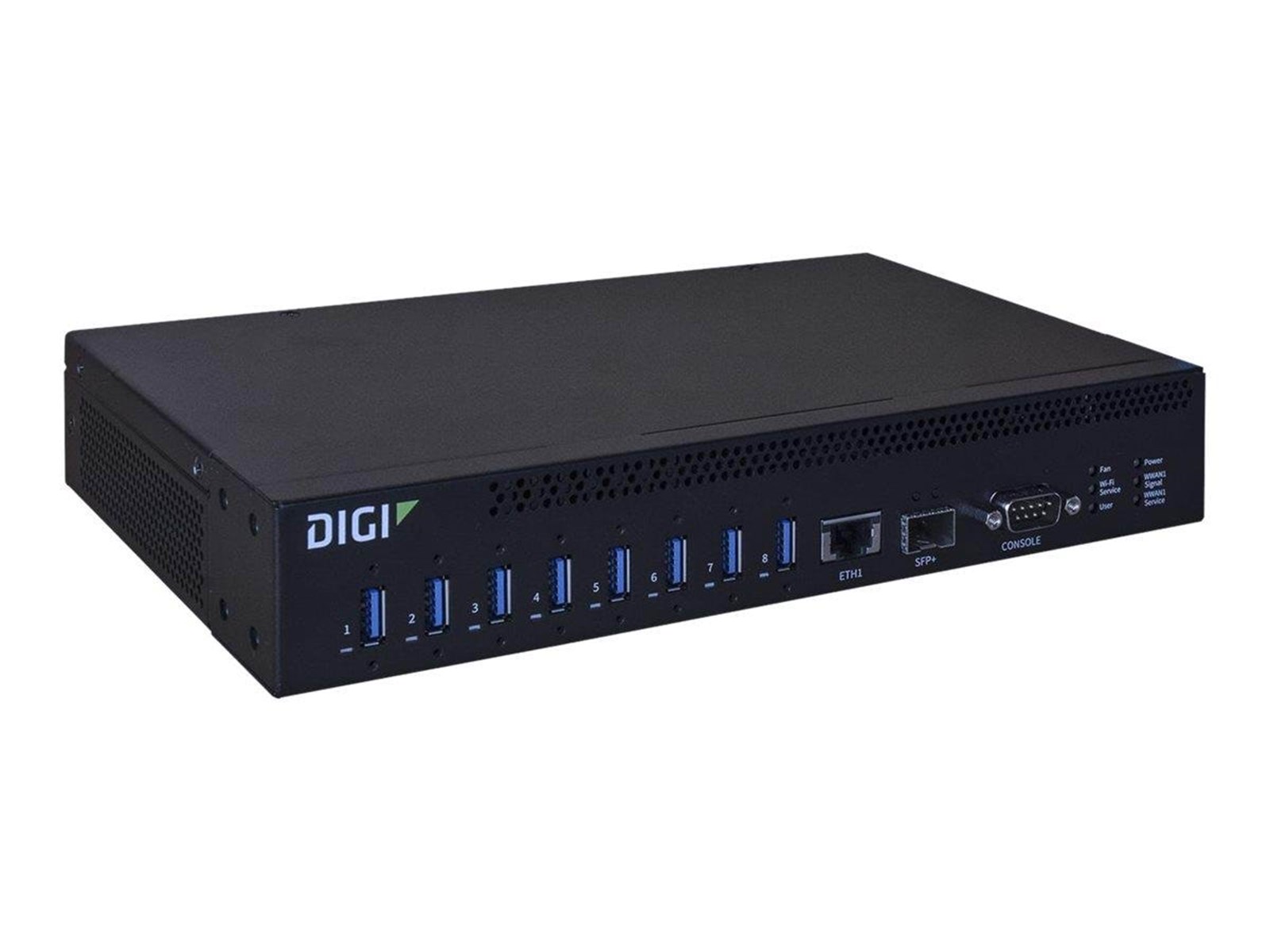 Digi AnywhereUSB 8 Plus USB-hub - USB 3.2 - 8 porter - Svart | Billig