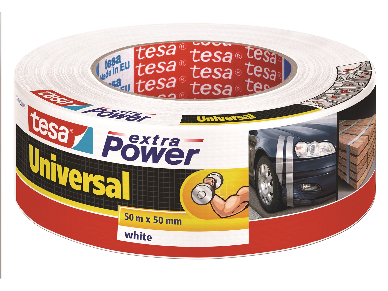 tesa Duct Tape extra Power Universal 50m x 50mm White | På lager