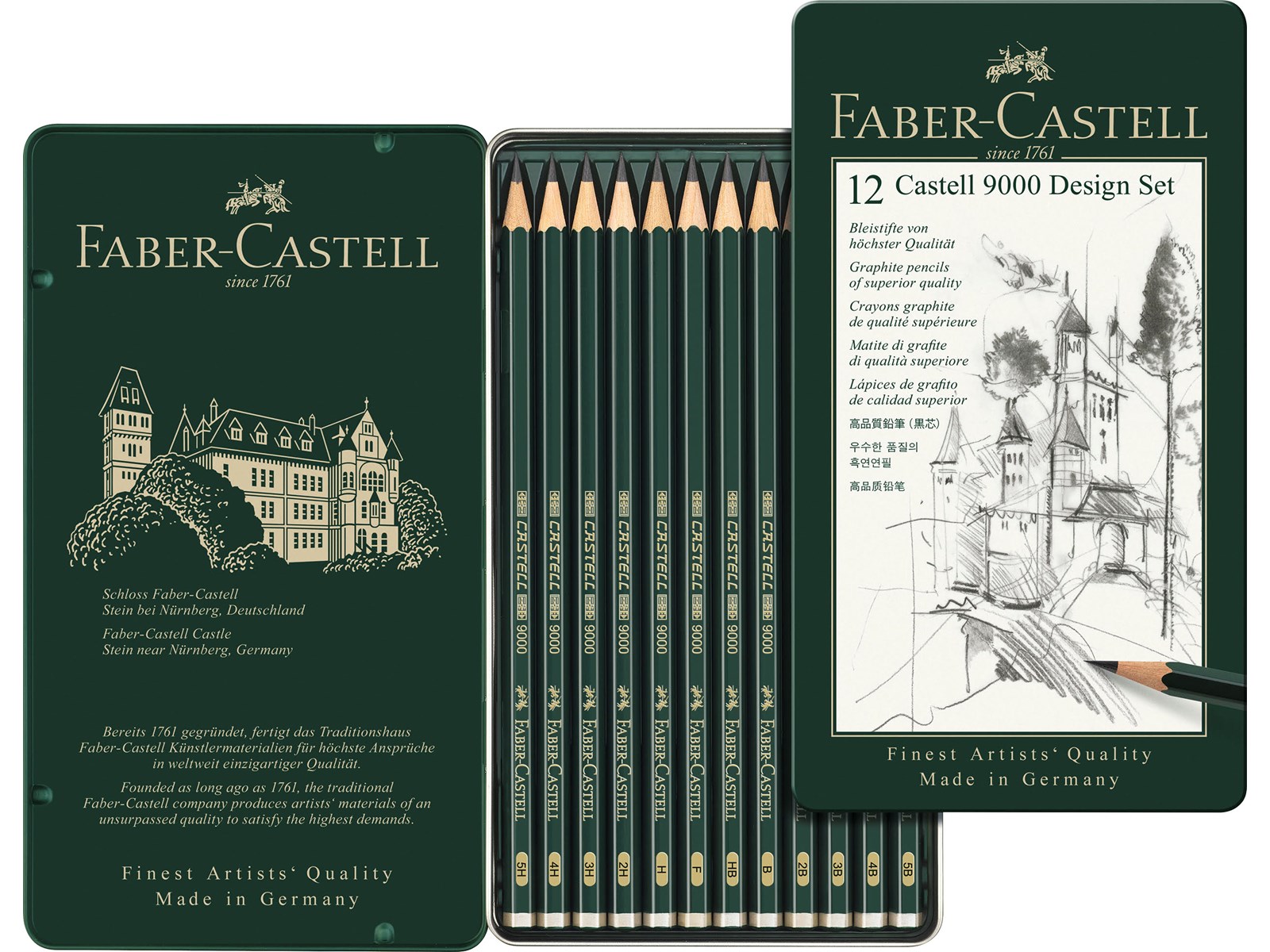 Faber-Castell Graphite pencil Castell 9000 Design set | På lager