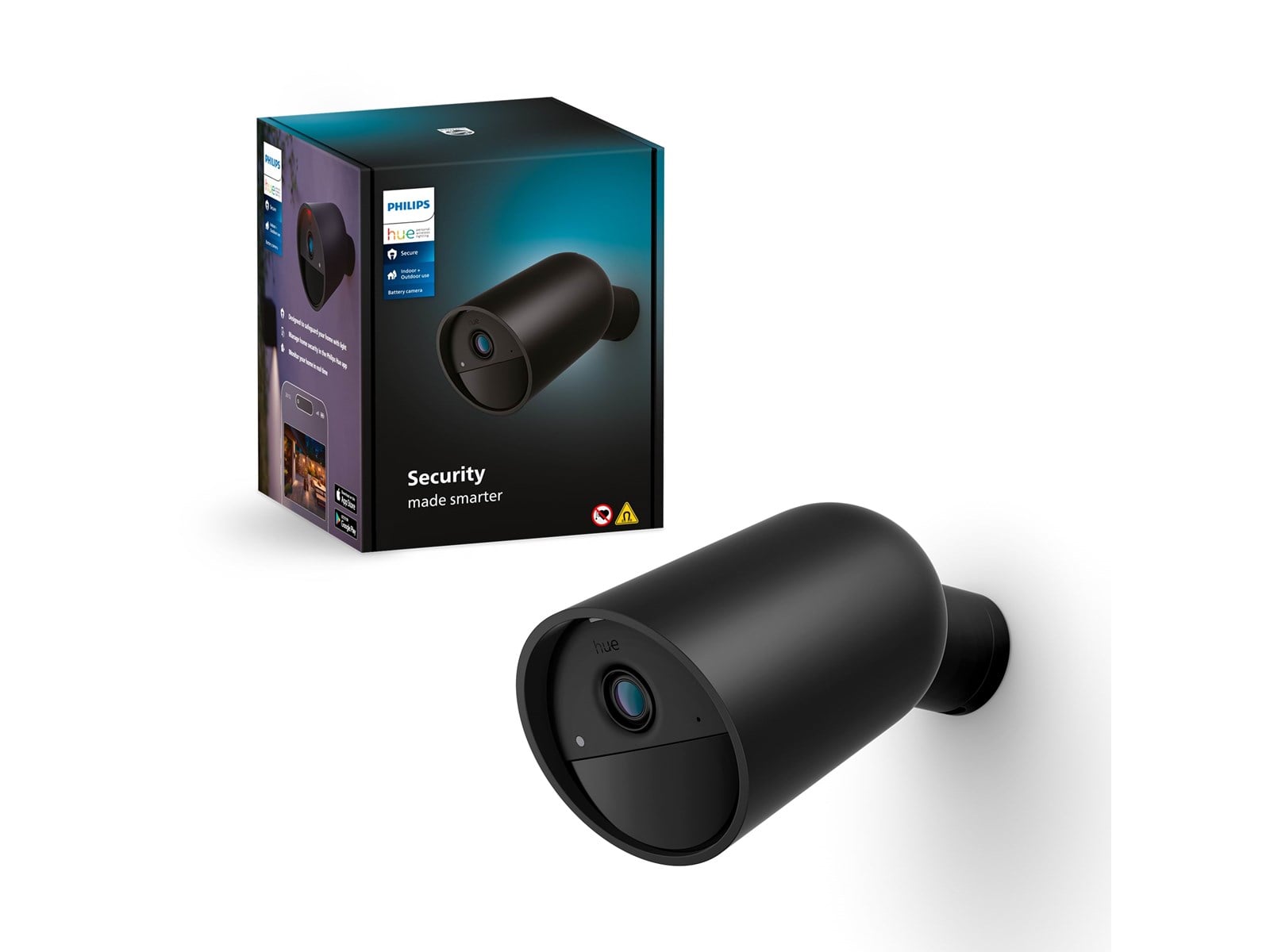 Philips Hue Secure Battery Camera (svart) | På lager | Billig