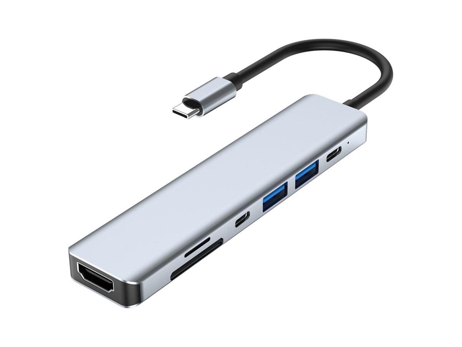 Lippa 7-in-1 87 W USB-C PD 4K HDMI Hub USB-hub - 7 porter | På lager
