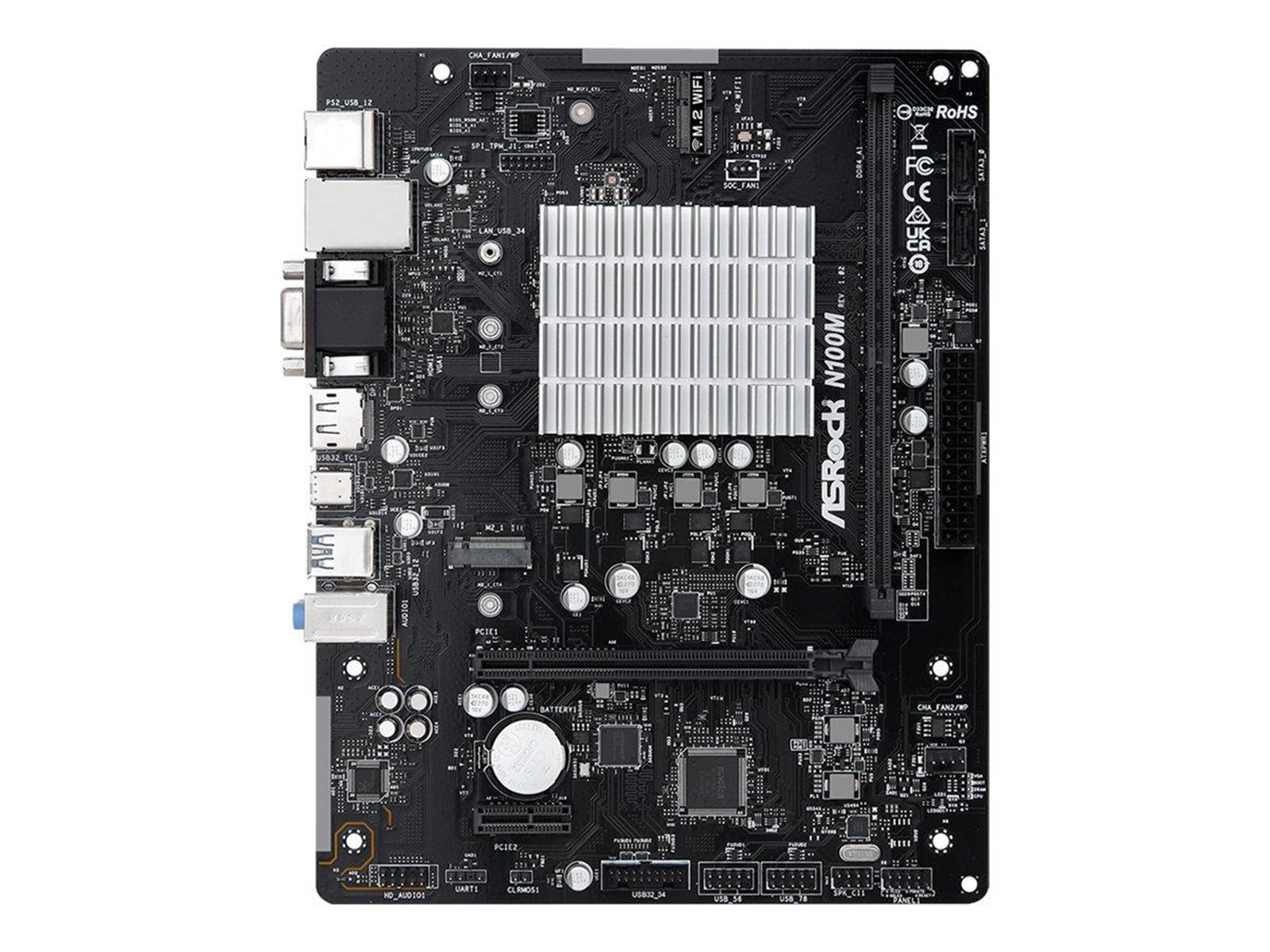ASRock N100M - motherboard - micro ATX - Intel N-series N100 Hovedkort ...