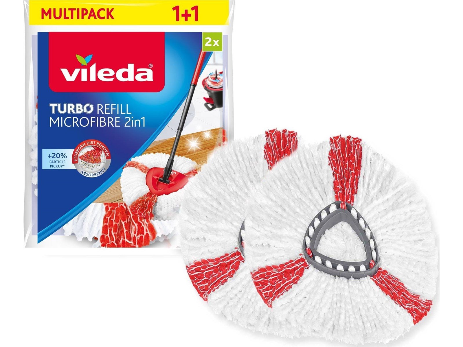 Vileda TURBO 2-in-1 Rotary Mop Refill 2 pcs | På lager | Billig