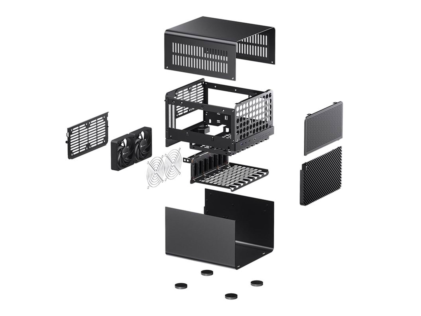 Jonsbo N3 Mini-ITX - Kabinett - NAS tower - Svart | På lager | Billig