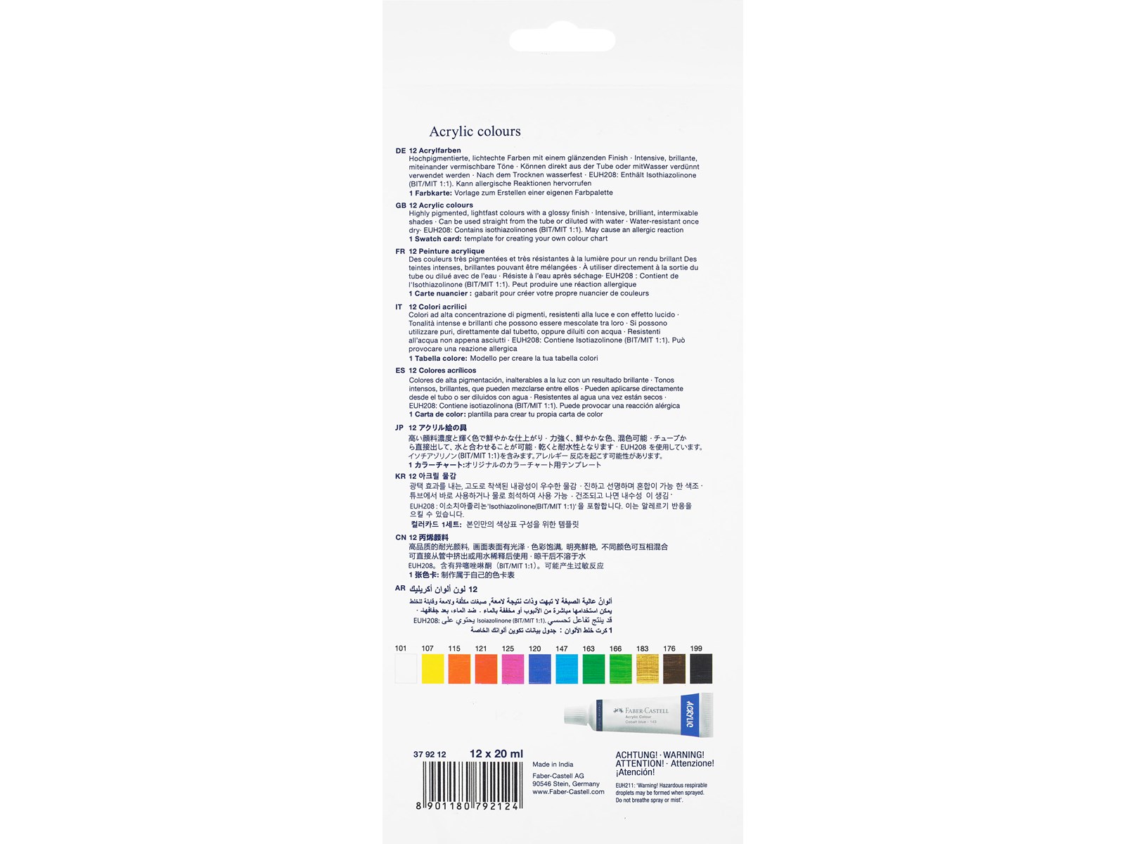 Faber-Castell Acrylic colour 12ct cardboard box | På lager | Billig