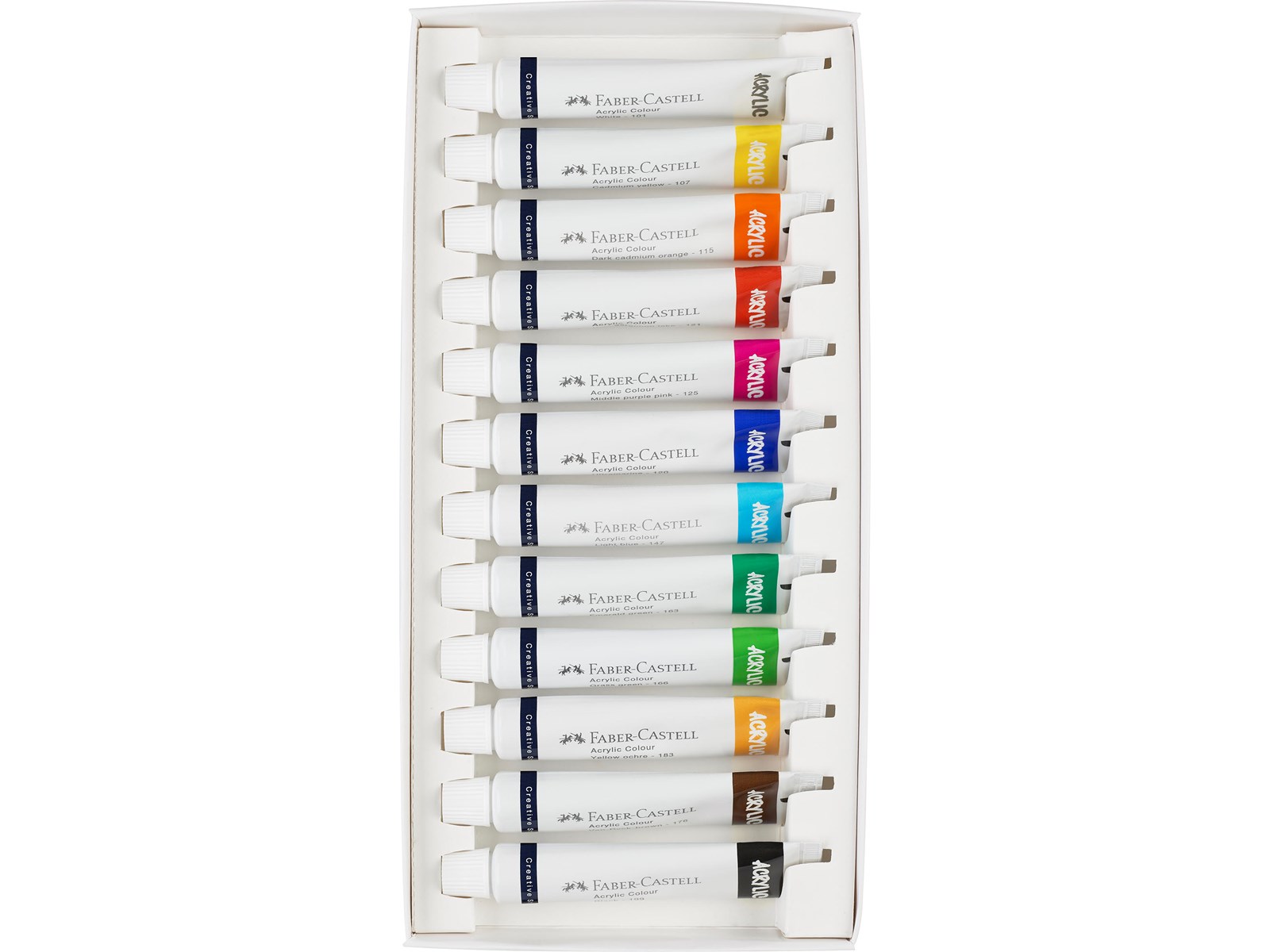 Faber-Castell Acrylic colour 12ct cardboard box | På lager | Billig