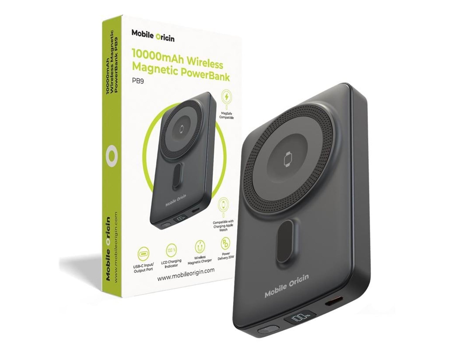 Mobile Origin Wireless Magnetic PowerBank 10000mAh PB9 - 10000 mAh