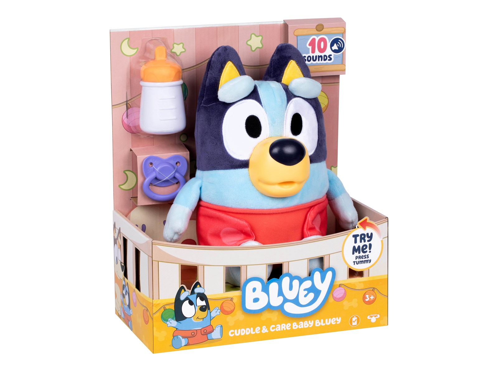 Bluey Cuddle & Care Baby Plush w. sounds | Billig