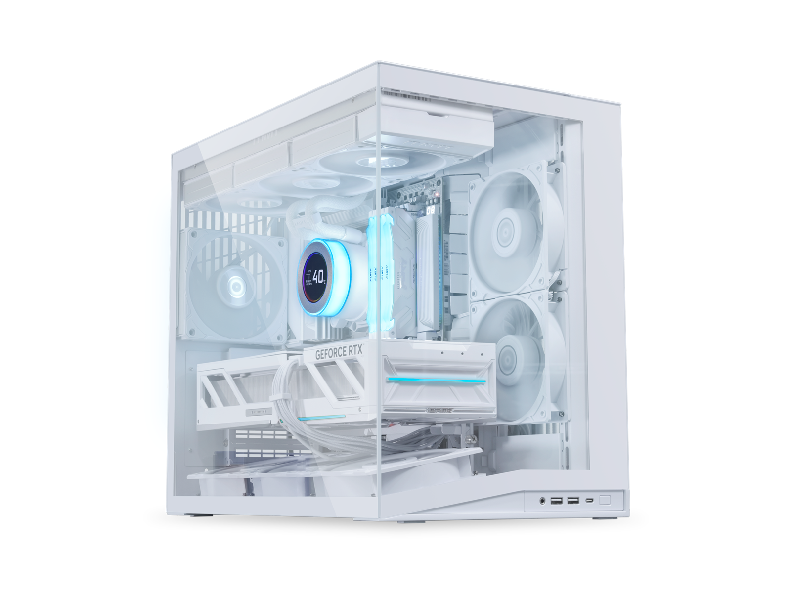 Lian Li O11D Mini V2 Flow White - Kabinett - Miditower - Hvit | Billig