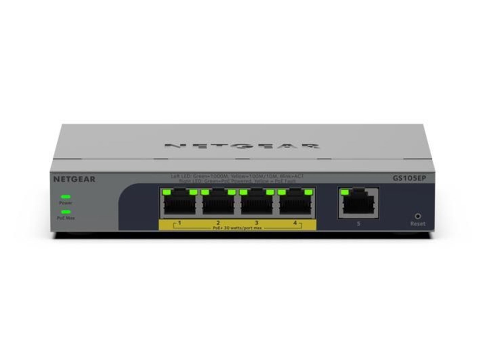 Netgear 5-Port Gigabit Ethernet Easy Smart PoE+ Switch (63W) | Billig