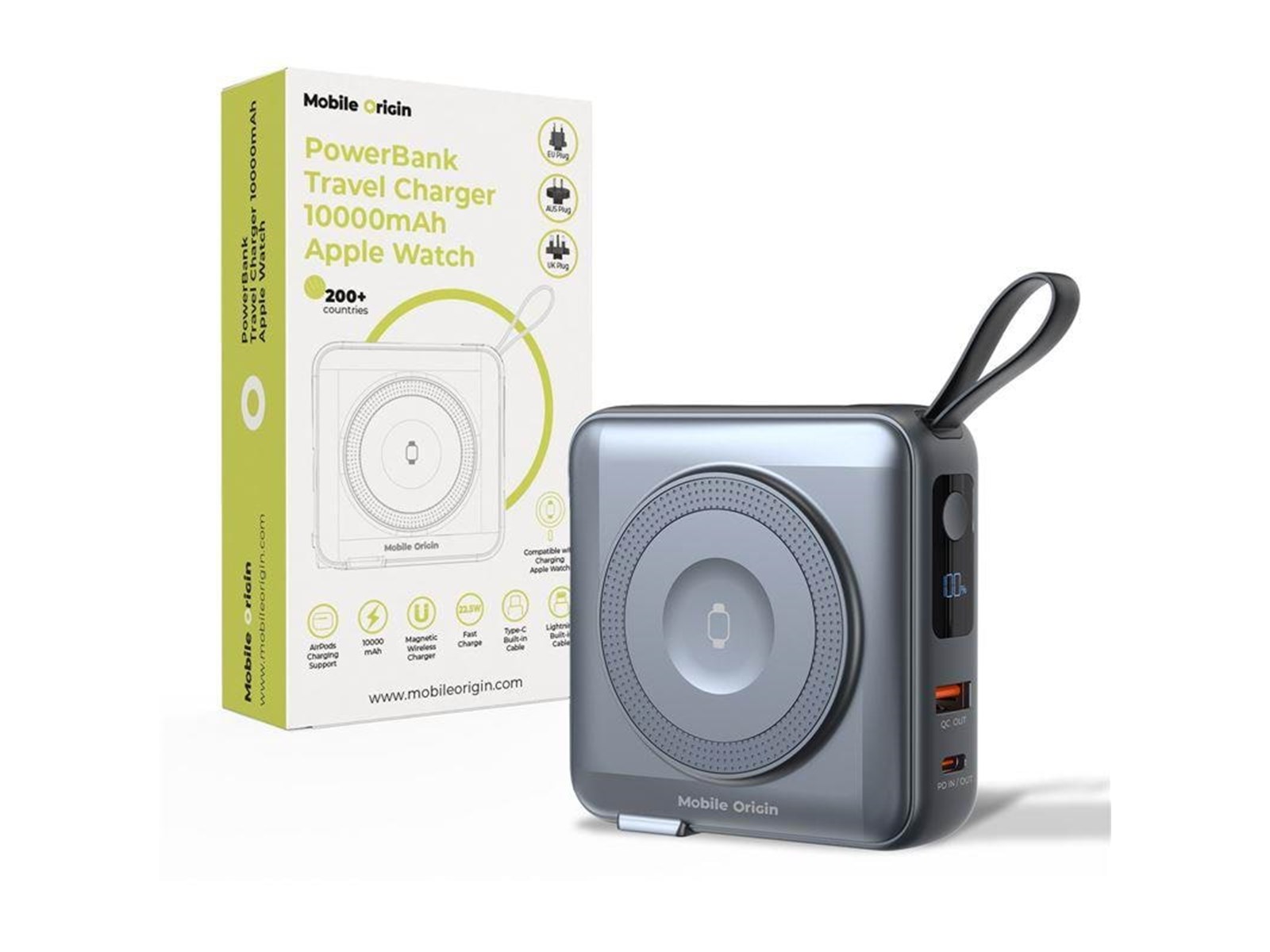 Mobile Origin PowerBank & Travel Charger - Lightning/USB-C Cable ...