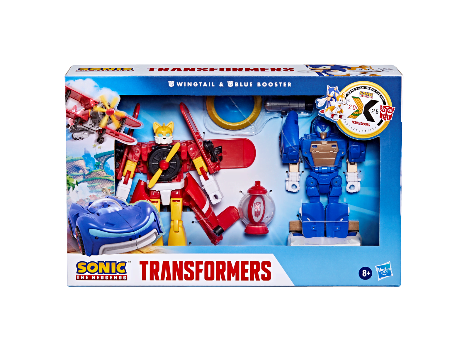 Transformers x Sonic the Hedgehog Wingtail and Blue Booster Action ...