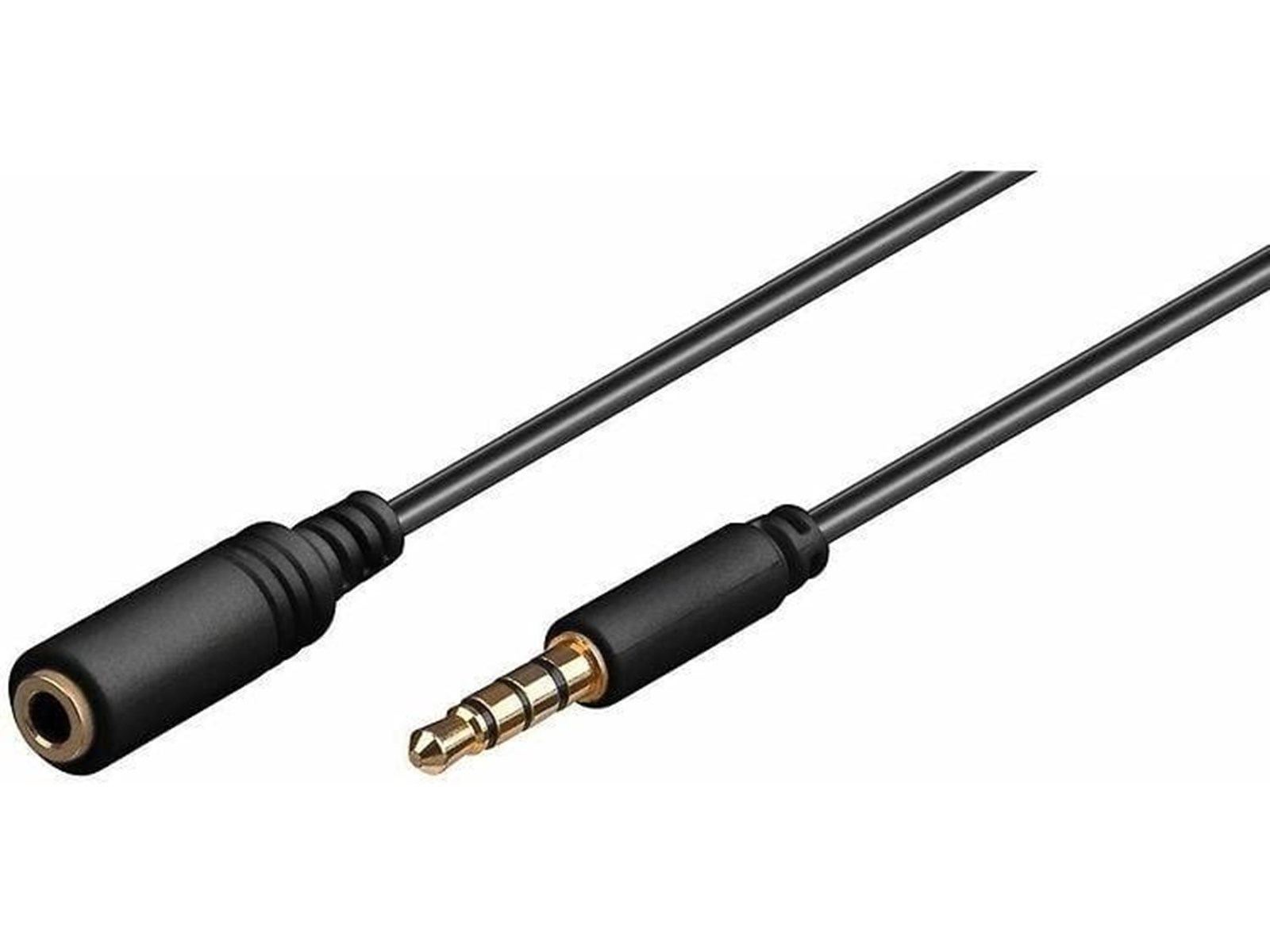 Pro TRRS 4pin 3.5 mm male - 3.5 mm female audio extension cable 1 m
