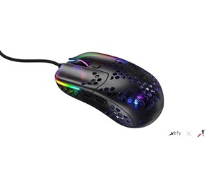 Xtrfy MZ1 - Zy's Rail - Gaming mus - Optisk - 6 - Svart med RGB-lys
