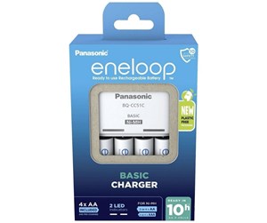 Panasonic eneloop Basic BQ-CC51 battery charger - 4 x AA type - NiMH ...