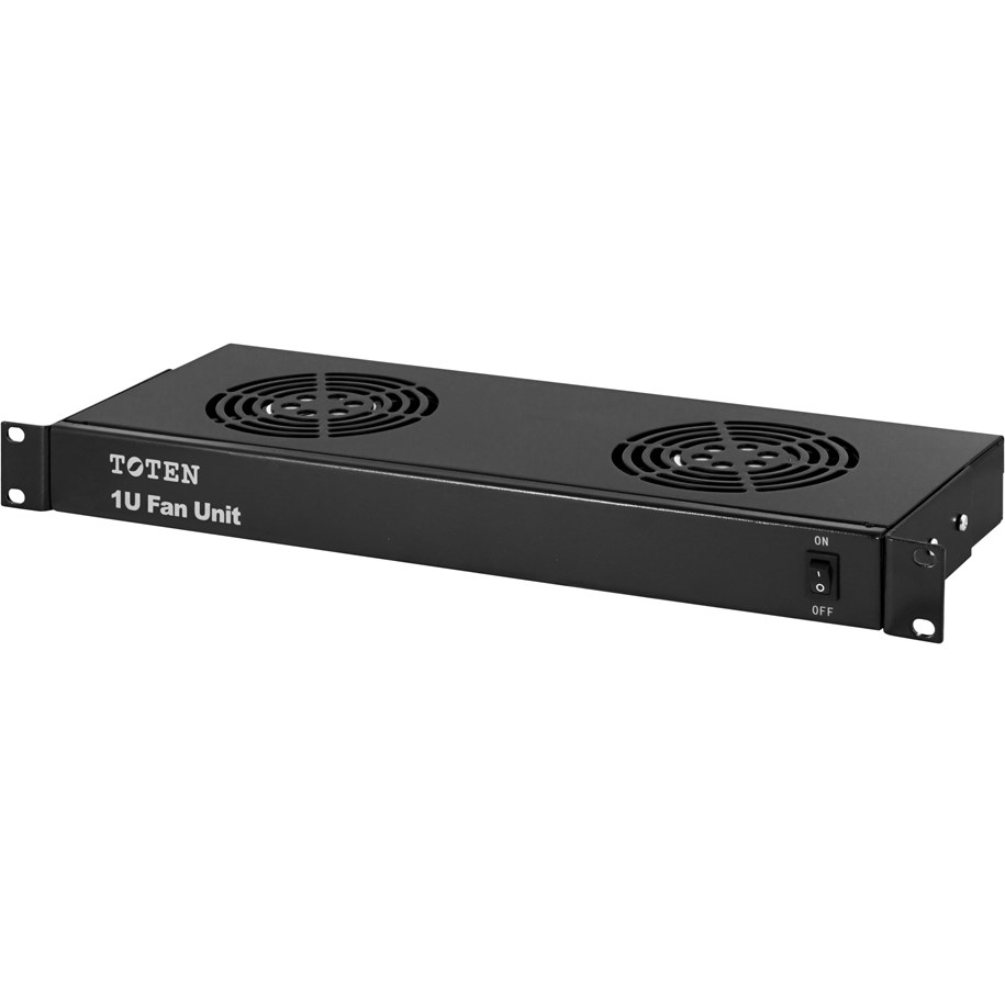TOTEN Fan unit - black RAL 9004 - 1U | Billig