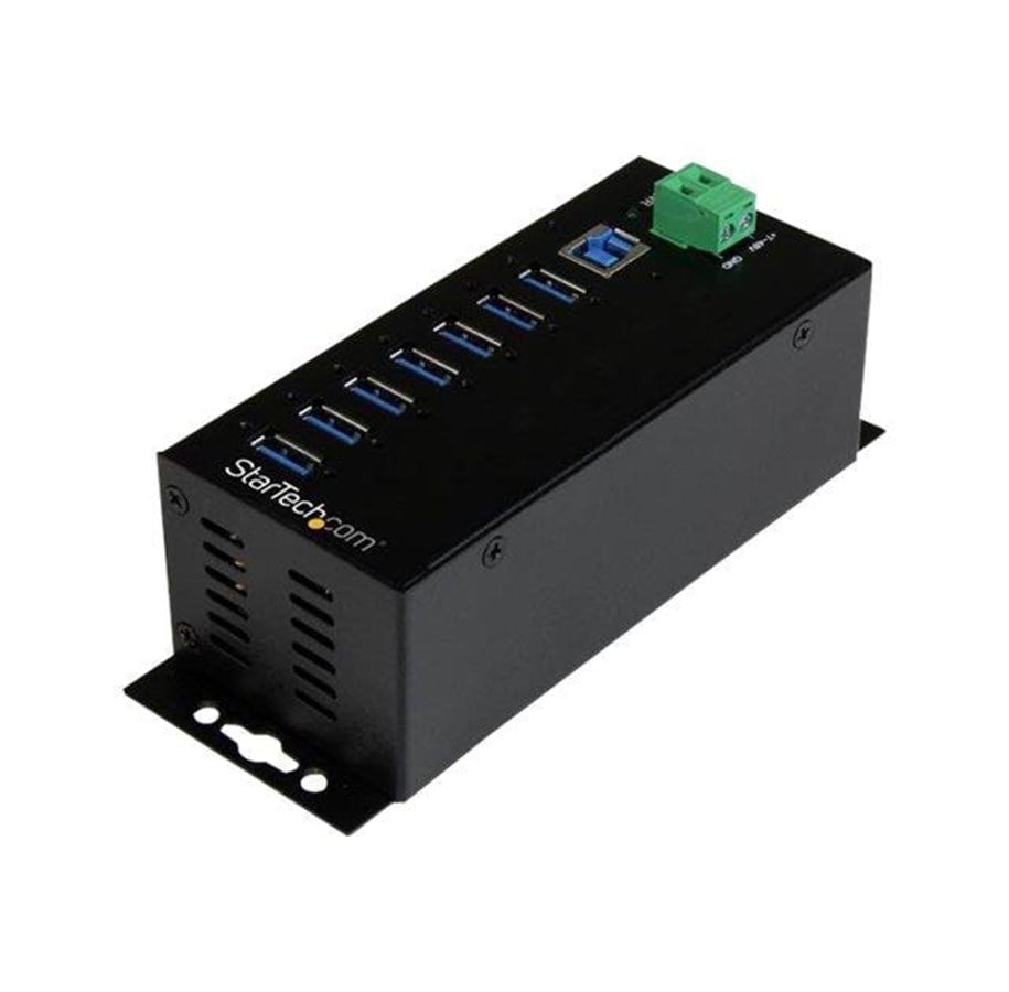 StarTech.com 7-Port Industrial USB 3.0 Hub with External Power Adapter ...