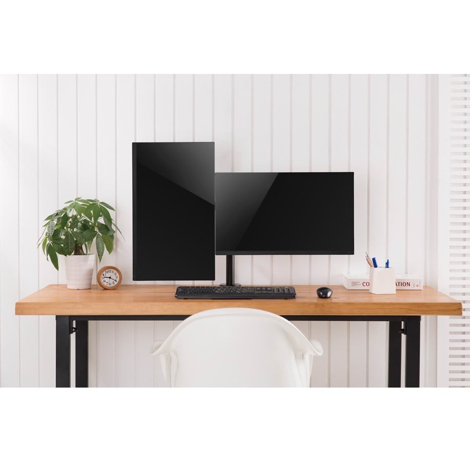 DUTZO Skjermholder for 2 skjermer (17"-32") - Office Pole-utgave