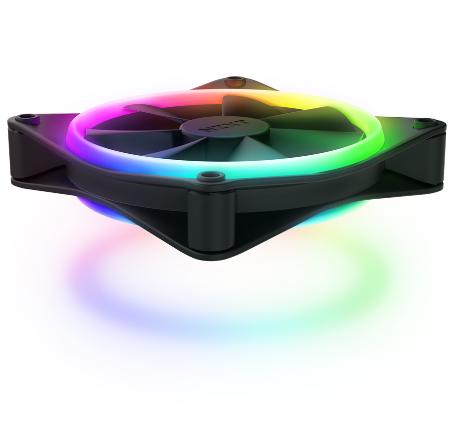 NZXT F120 RGB DUO - Black - Kabinettvifte - 120mm - Svart med RGB LED ...