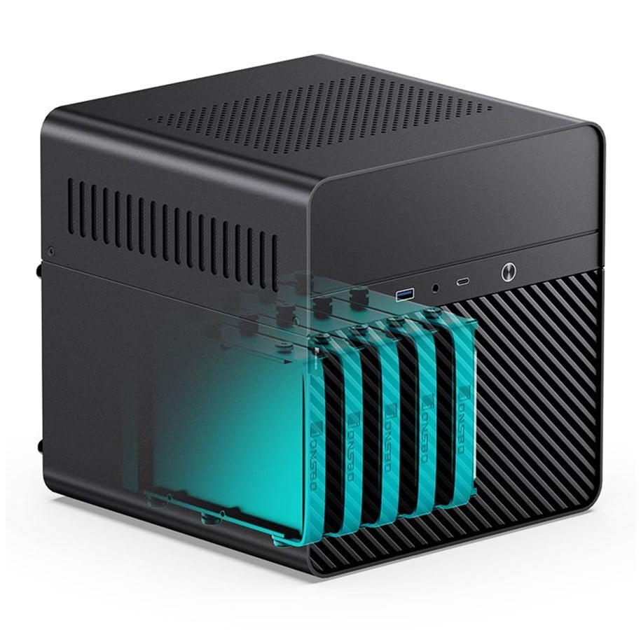 Jonsbo N2 Mini-ITX Case - Black - Kabinett - NAS tower - Svart