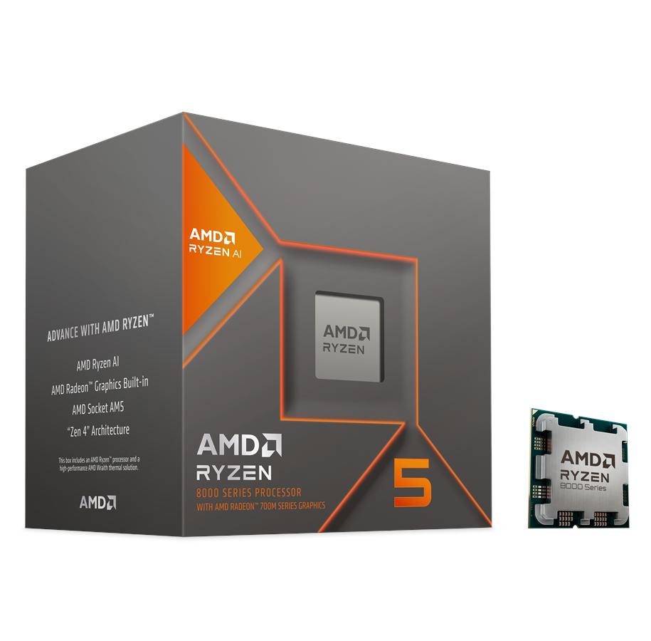 AMD Ryzen 5 8600G Wraith Stealth Prosessor/CPU - 6 kjerner - 4.35 GHz ...