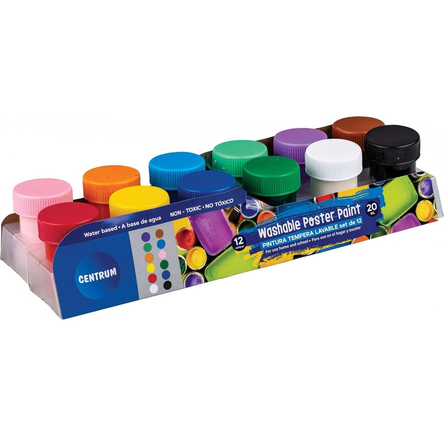 CENTRUM Poster Paints 12 pcs.20ml cans. Ass. | Billig